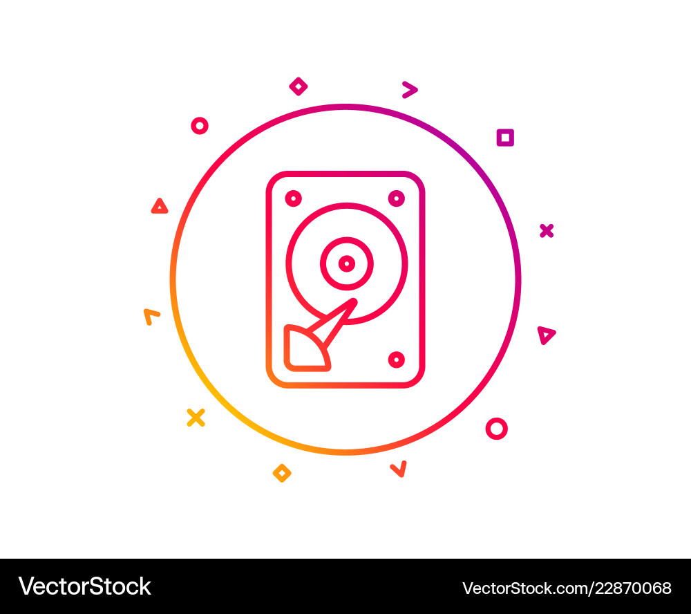 Hdd icon hard disk storage sign Royalty Free Vector Image