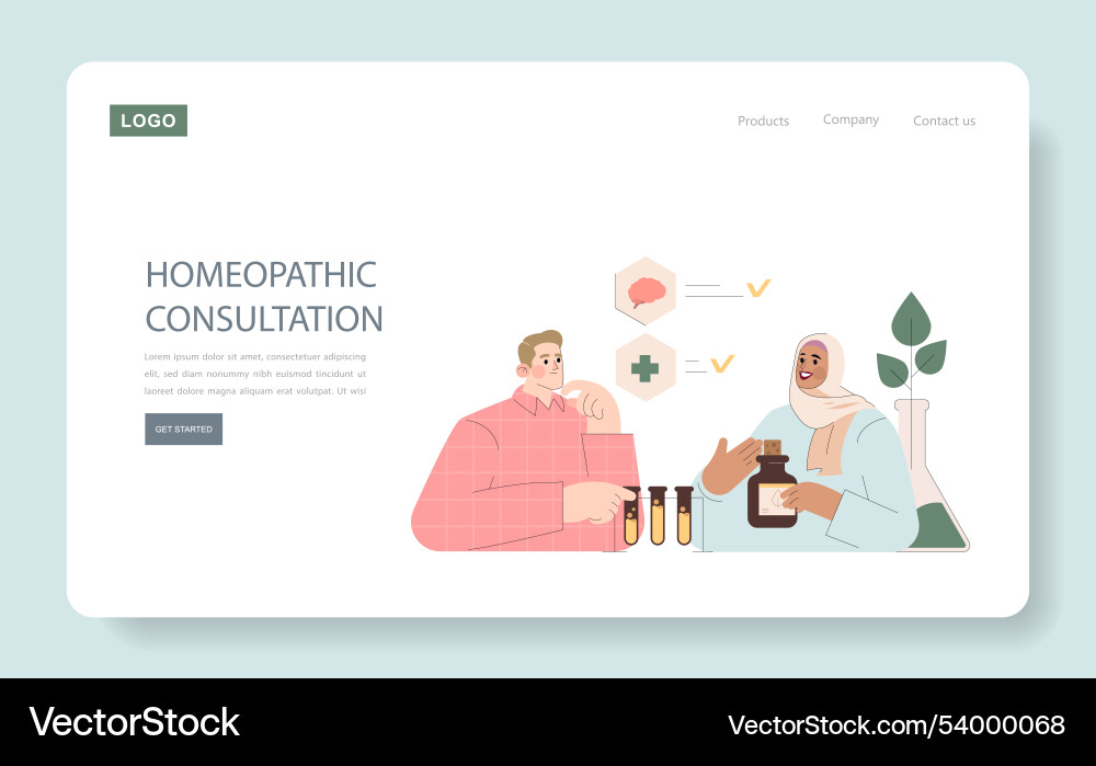 Homeopathy flat Royalty Free Vector Image - VectorStock