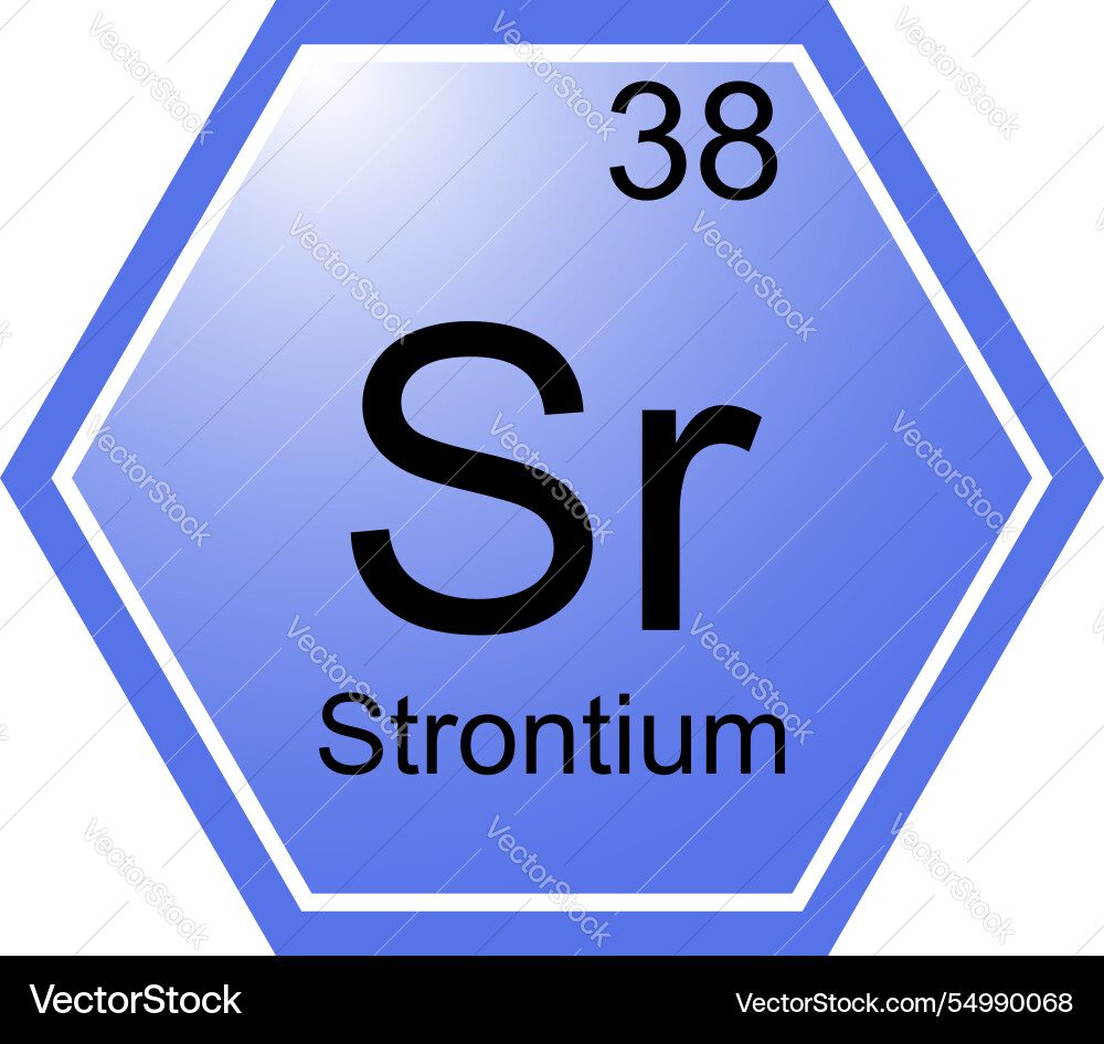 Icon of the strontium element Royalty Free Vector Image