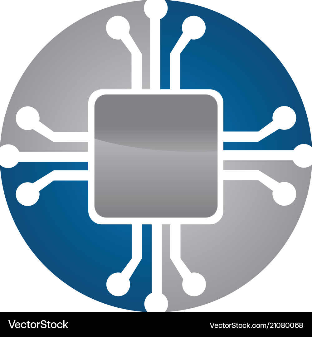 Integrated microchip icon Royalty Free Vector Image