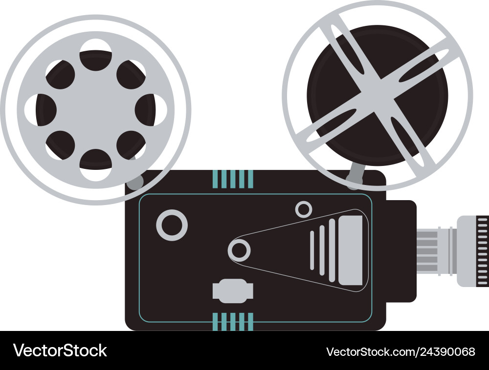 Movie professional camera Royalty Free Vector Image