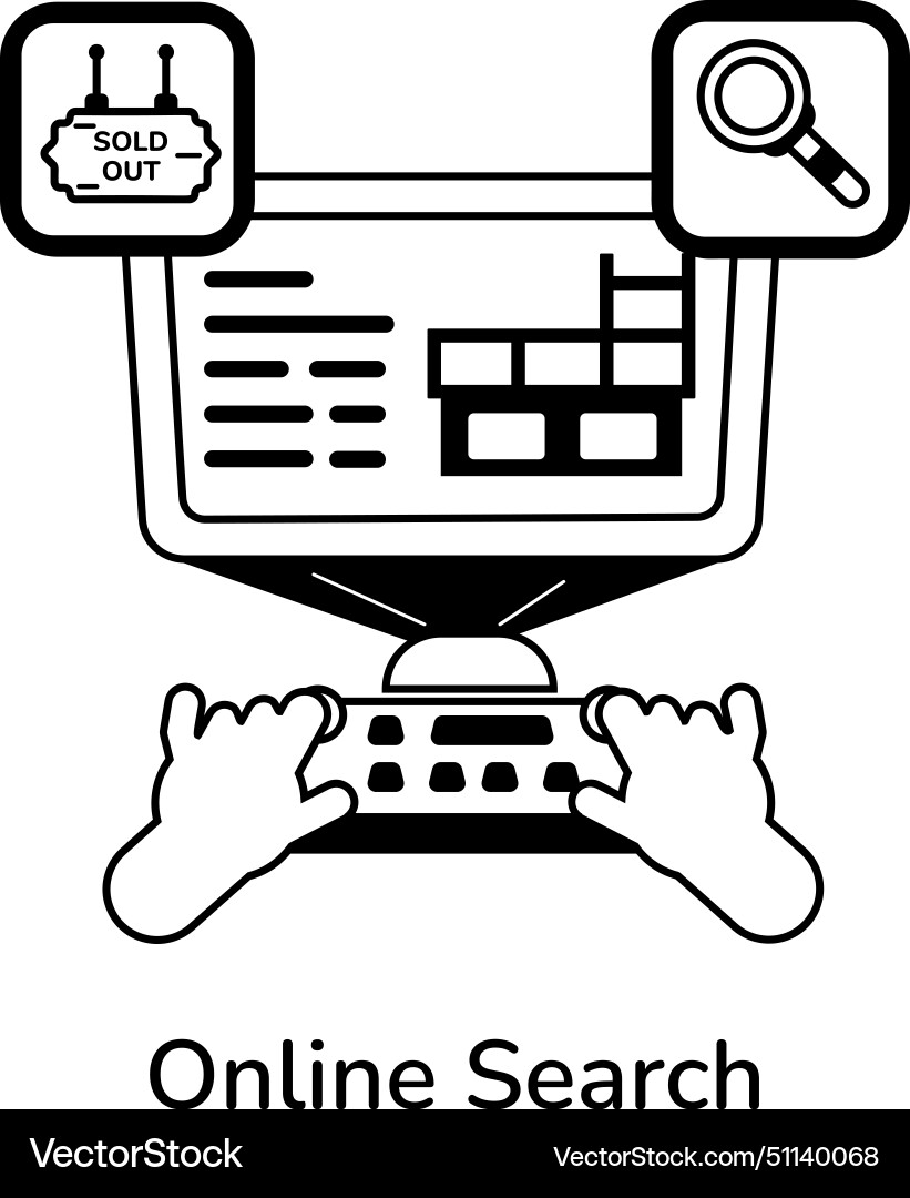 Online search Royalty Free Vector Image - VectorStock