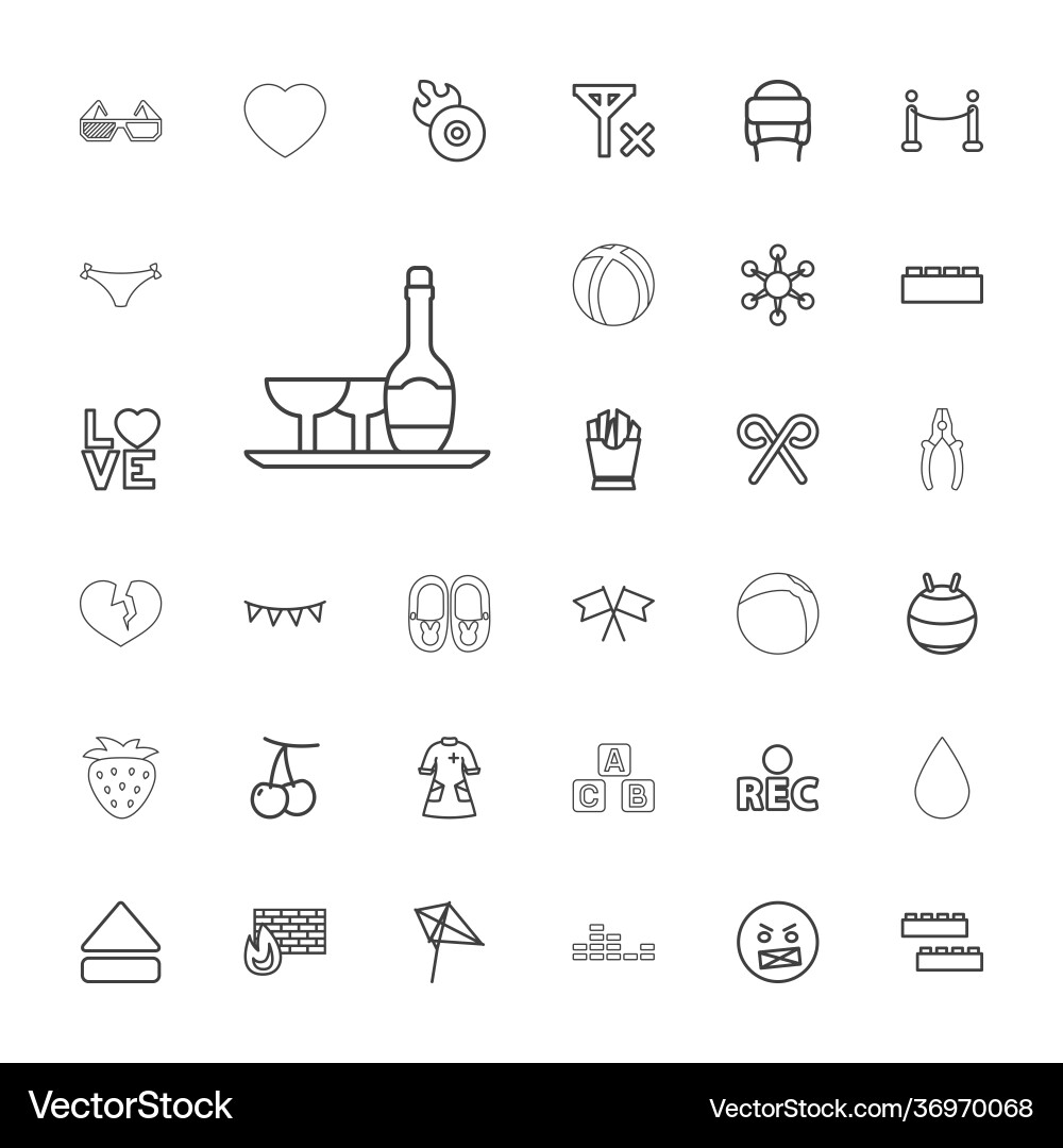 Red icons Royalty Free Vector Image - VectorStock