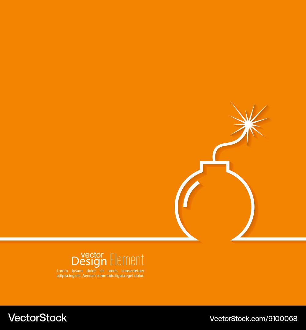 Round bomb Royalty Free Vector Image - VectorStock