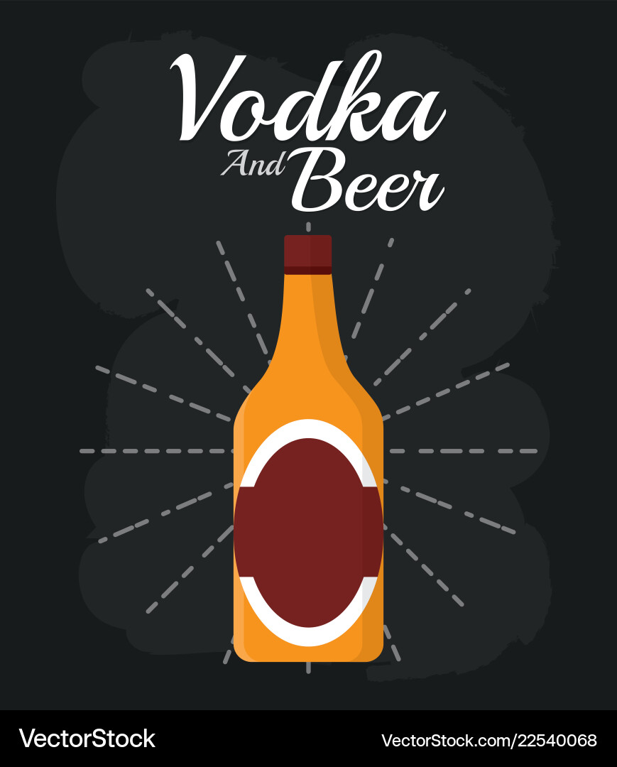 Vodka and beer Royalty Free Vector Image - VectorStock