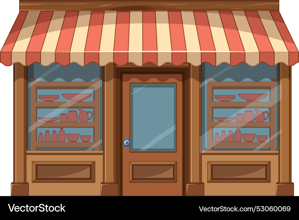 A quaint shop exterior Royalty Free Vector Image
