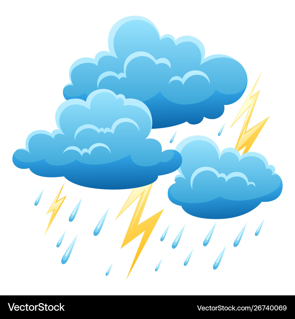 Background with thunderstorm Royalty Free Vector Image