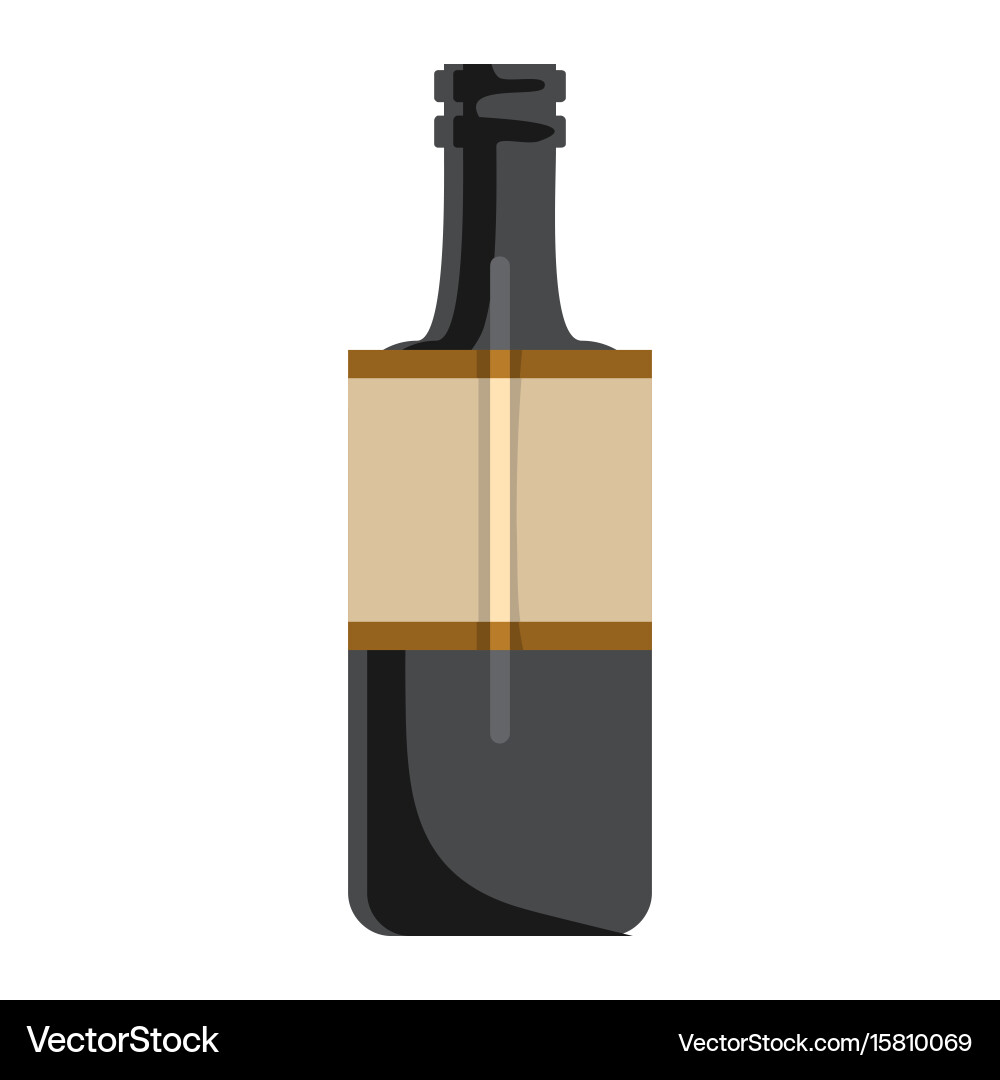 Bottle with alcoholic drinks isolated on white Vector Image