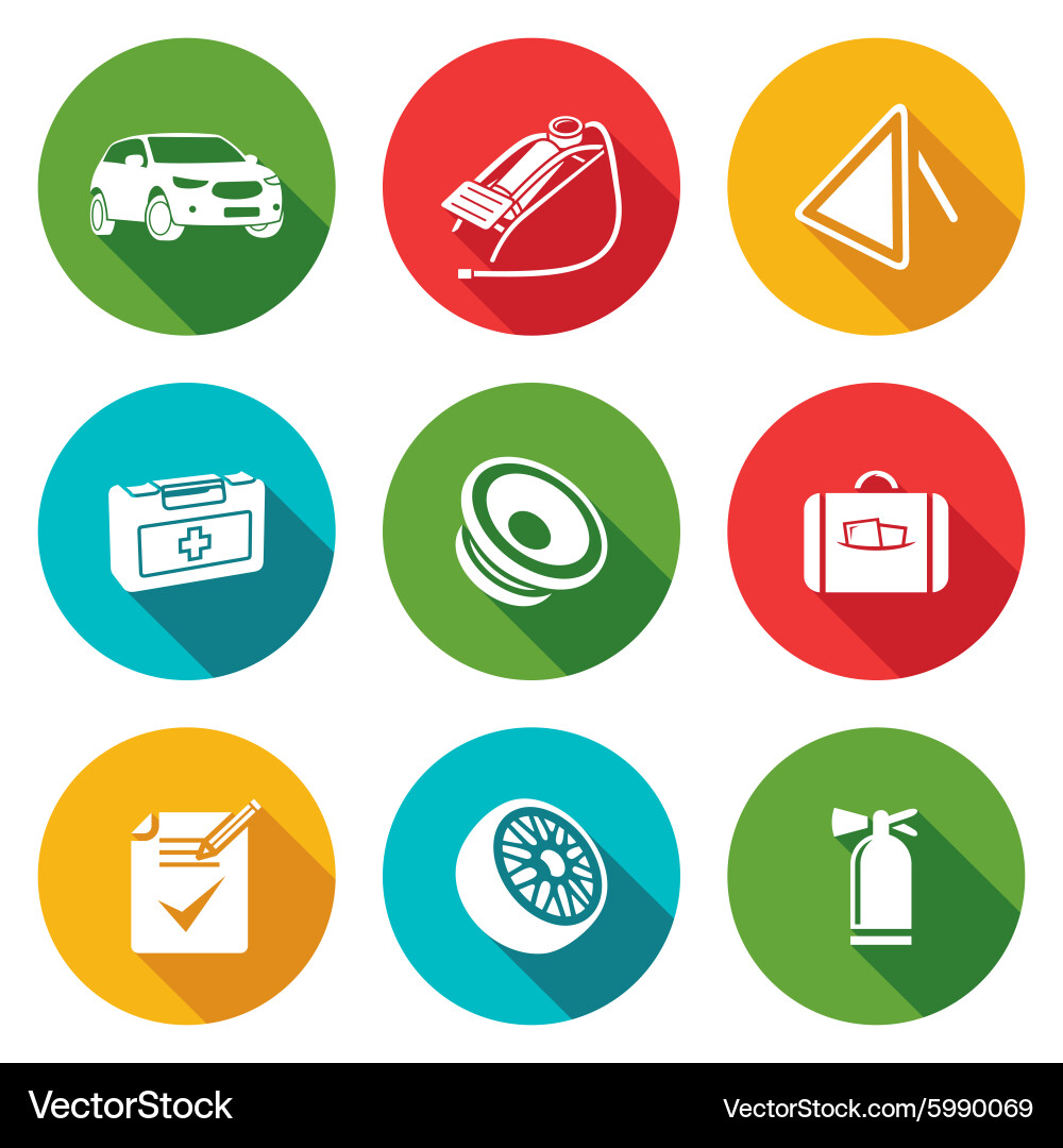 Car service icons set Royalty Free Vector Image