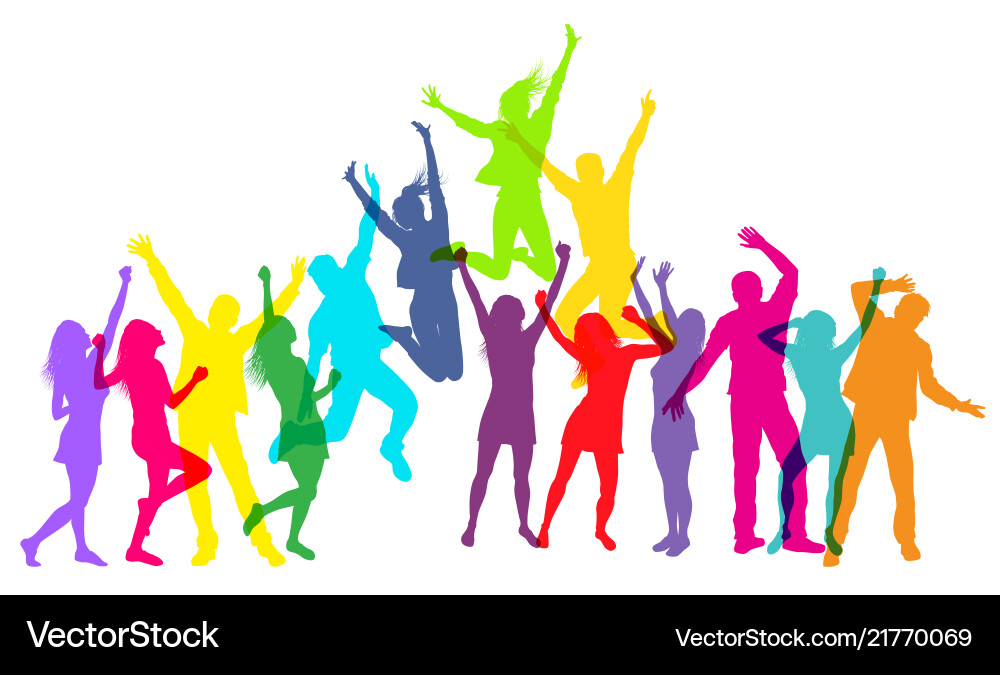 Diverse People Celebrating Royalty Free Vector Image
