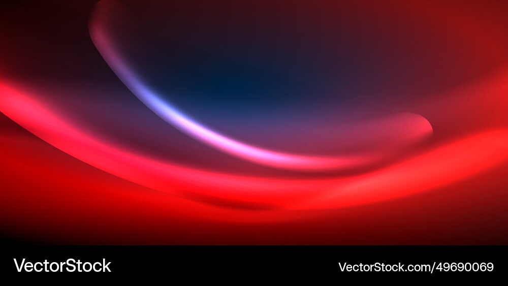 Dynamic waves in ethereal glow of neon lights Vector Image