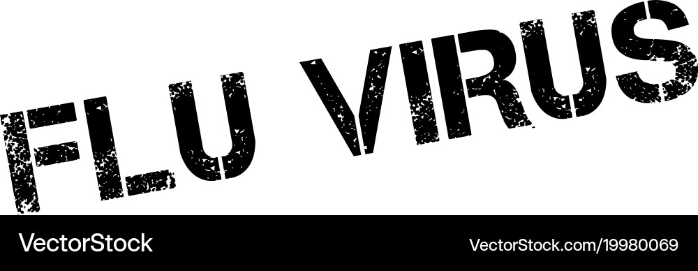 Flu virus rubber stamp Royalty Free Vector Image