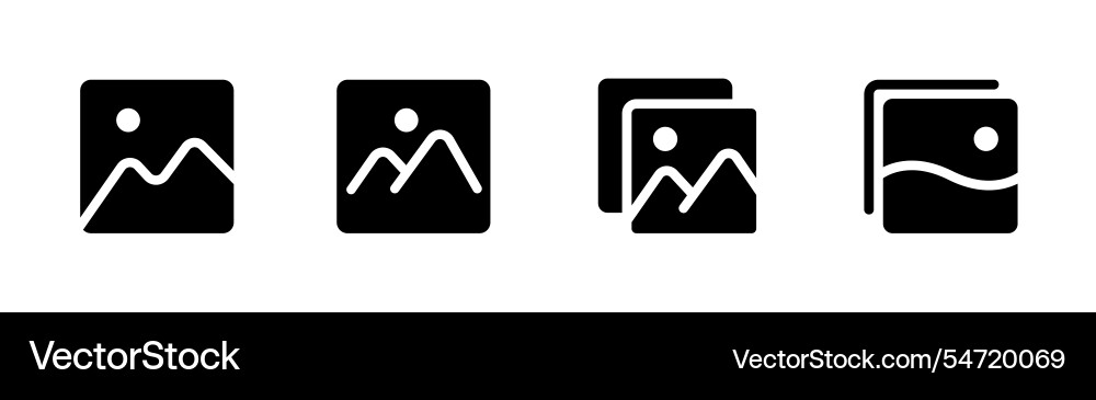 Gallery glyph icon picture thumbnail image Vector Image