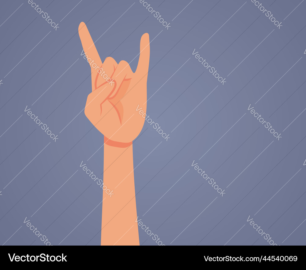 Hand making a rock and roll gesture Royalty Free Vector