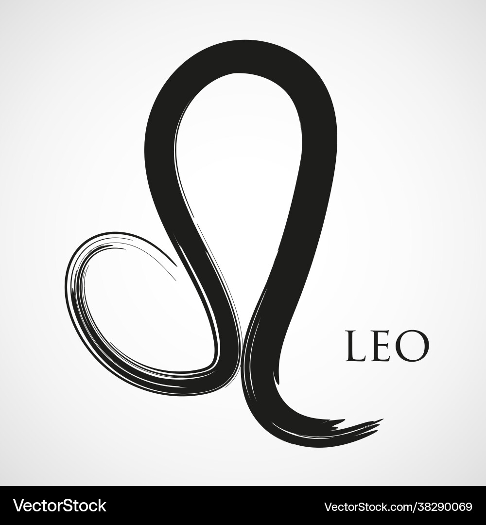 Leo zodiac symbol isolated on white background Vector Image