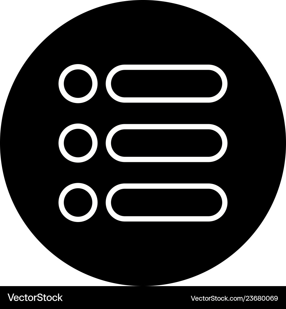 List icon Royalty Free Vector Image - VectorStock