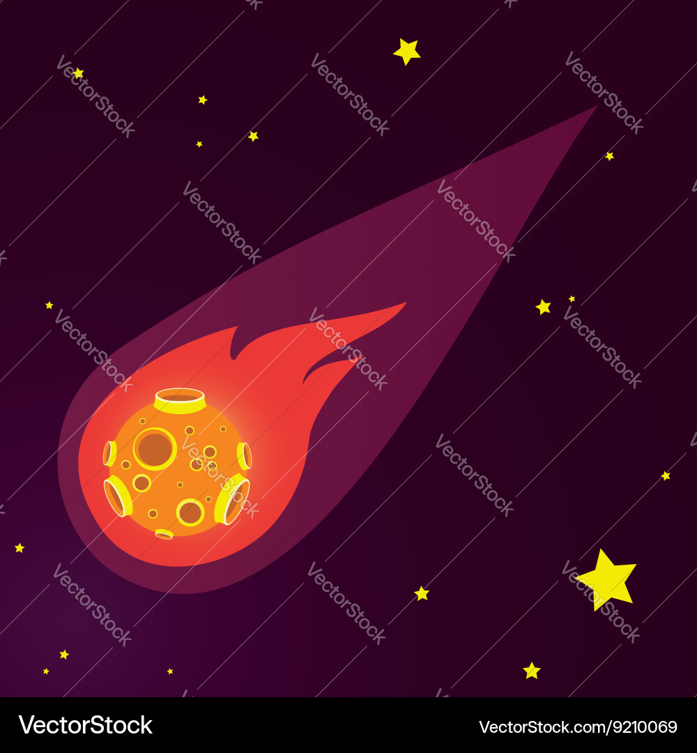 Meteor Royalty Free Vector Image - VectorStock