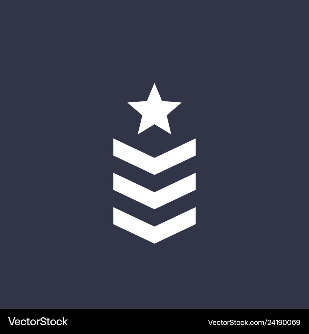 Military rank army Royalty Free Vector Image - VectorStock