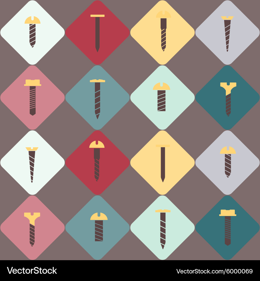 Seamless background with screws Royalty Free Vector Image