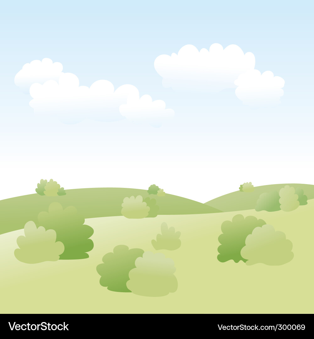 Spring landscape Royalty Free Vector Image - VectorStock