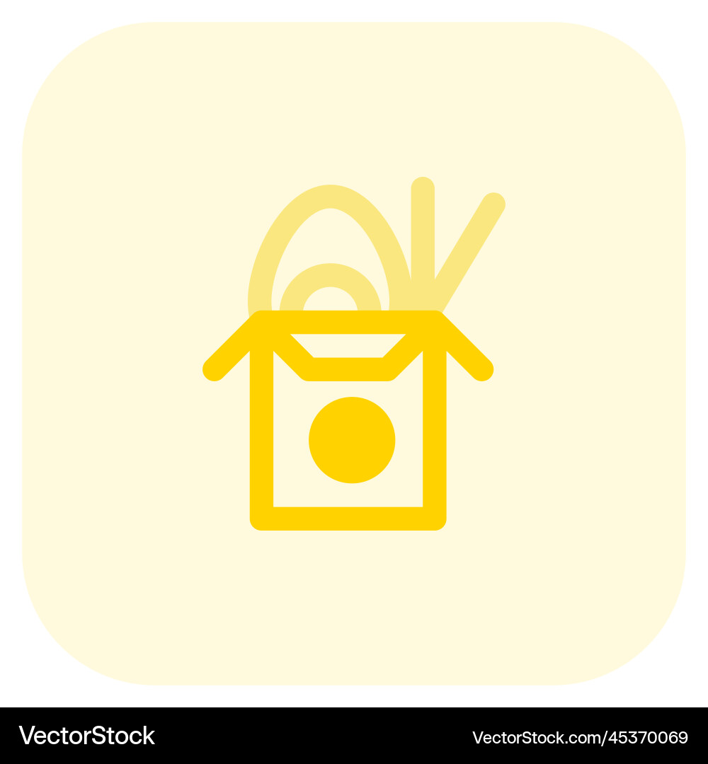 Unsealed box of fresh cooked rice Royalty Free Vector Image