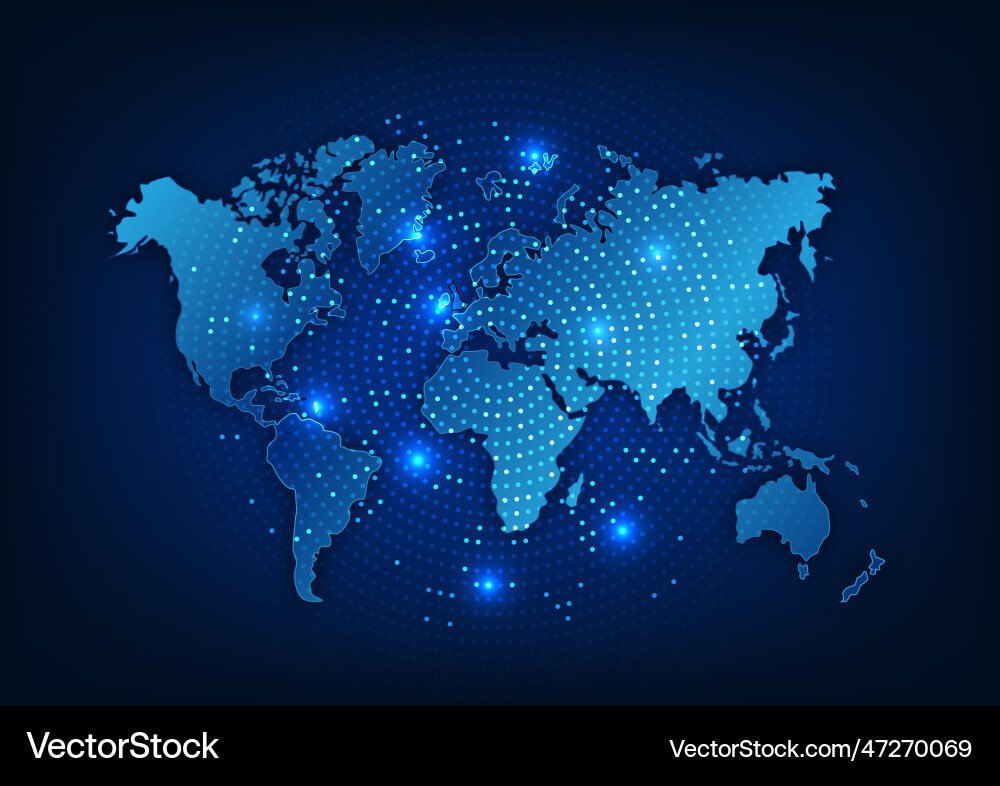 World map technology background high-speed – Royalty-Free Vector ...