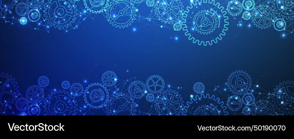 Abstract blue technological background Royalty Free Vector