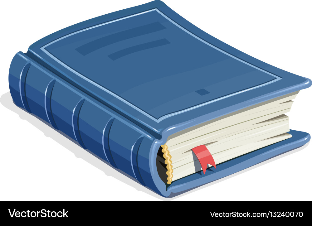 Blue vintage book Royalty Free Vector Image - VectorStock