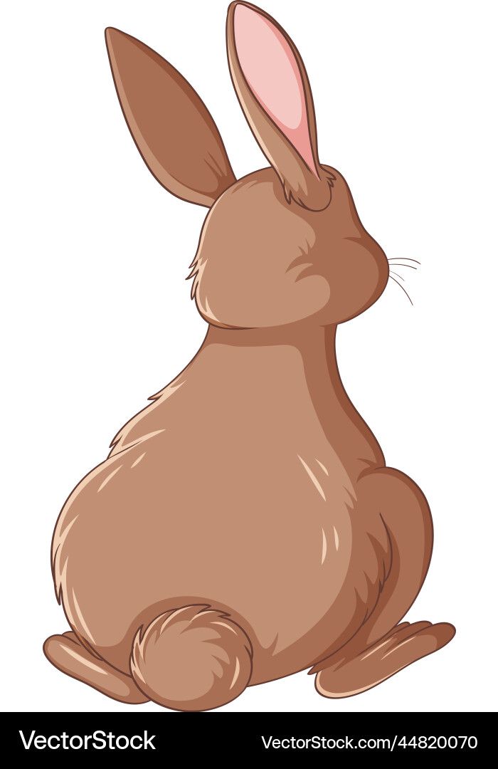 Cute brown rabbit cartoon character Royalty Free Vector