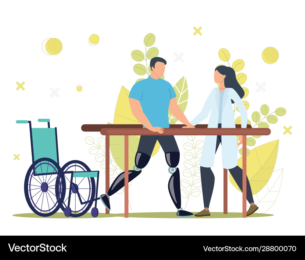Disabled people functional rehabilitation Vector Image