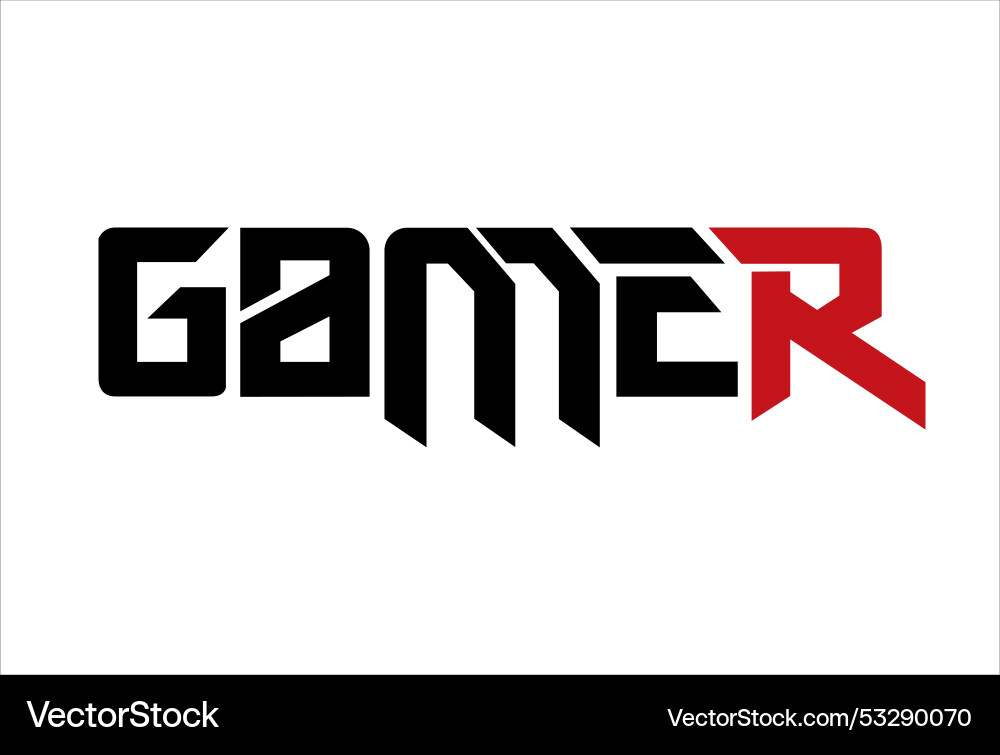 Gamer typography logo icon design Royalty Free Vector Image