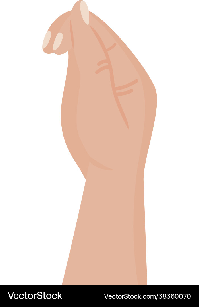 Human hand side Royalty Free Vector Image - VectorStock