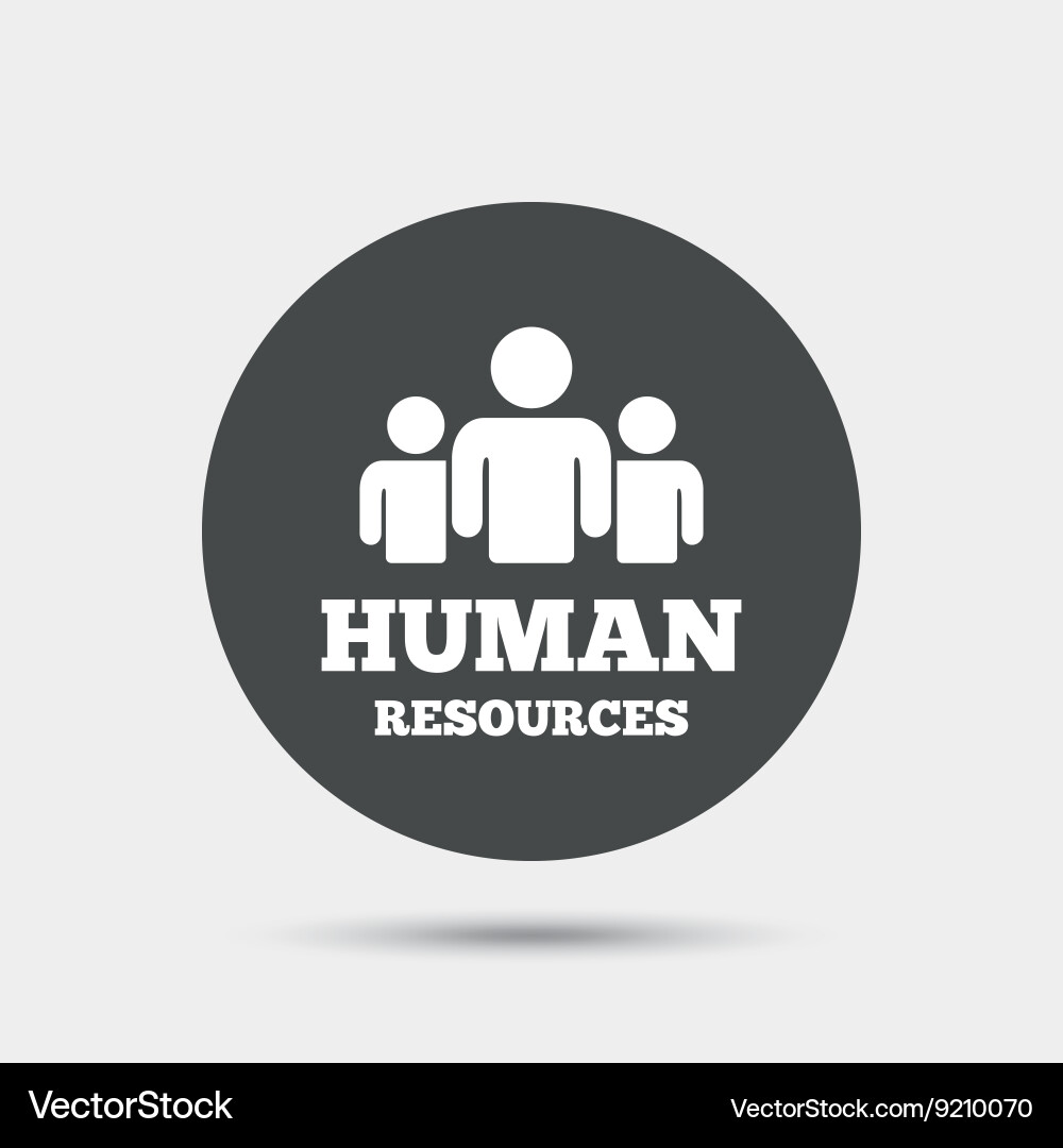 Human resources sign icon hr symbol Royalty Free Vector