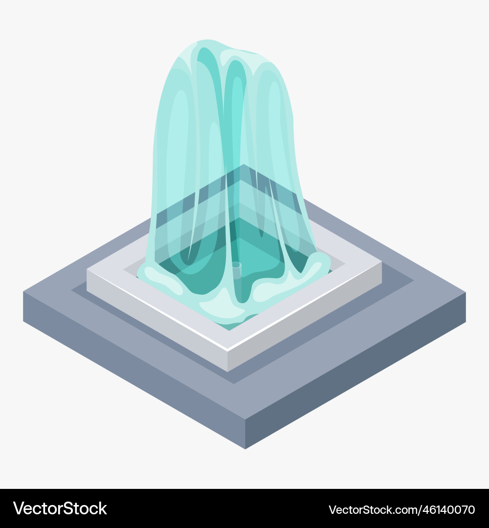 Isometric fountain Royalty Free Vector Image - VectorStock