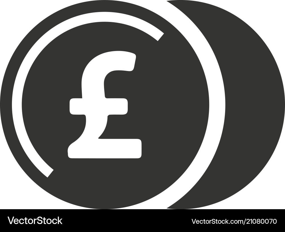 Pound coin icon Royalty Free Vector Image - VectorStock
