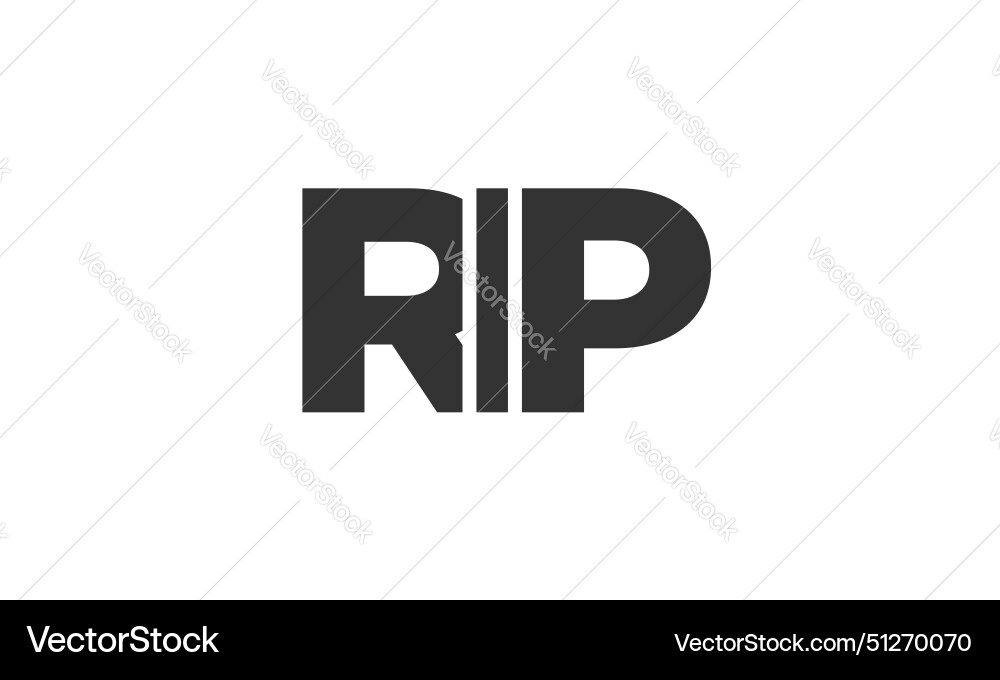 Rip logo design template with strong and modern Vector Image