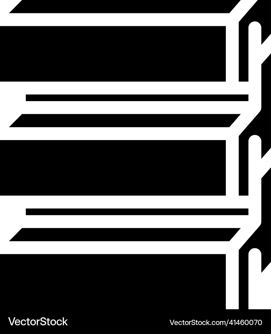 Siding building material glyph icon Royalty Free Vector