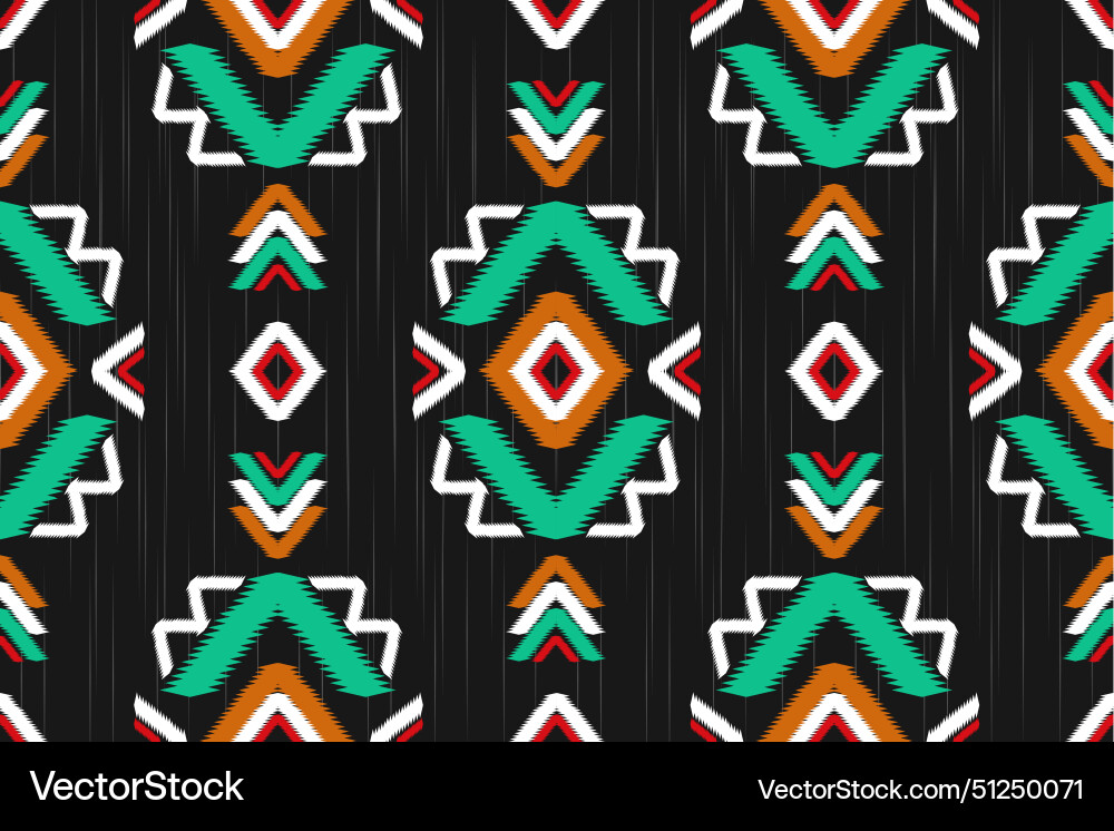 Abstract ethnic pattern art ikat seamless Vector Image
