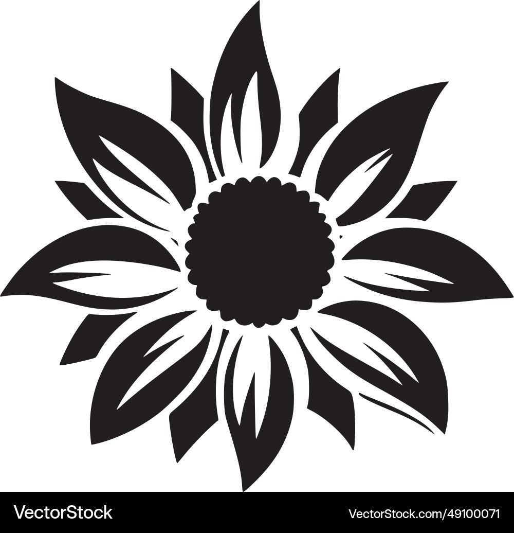 Blume - minimalistische und einfache Silhouette Vektorbild