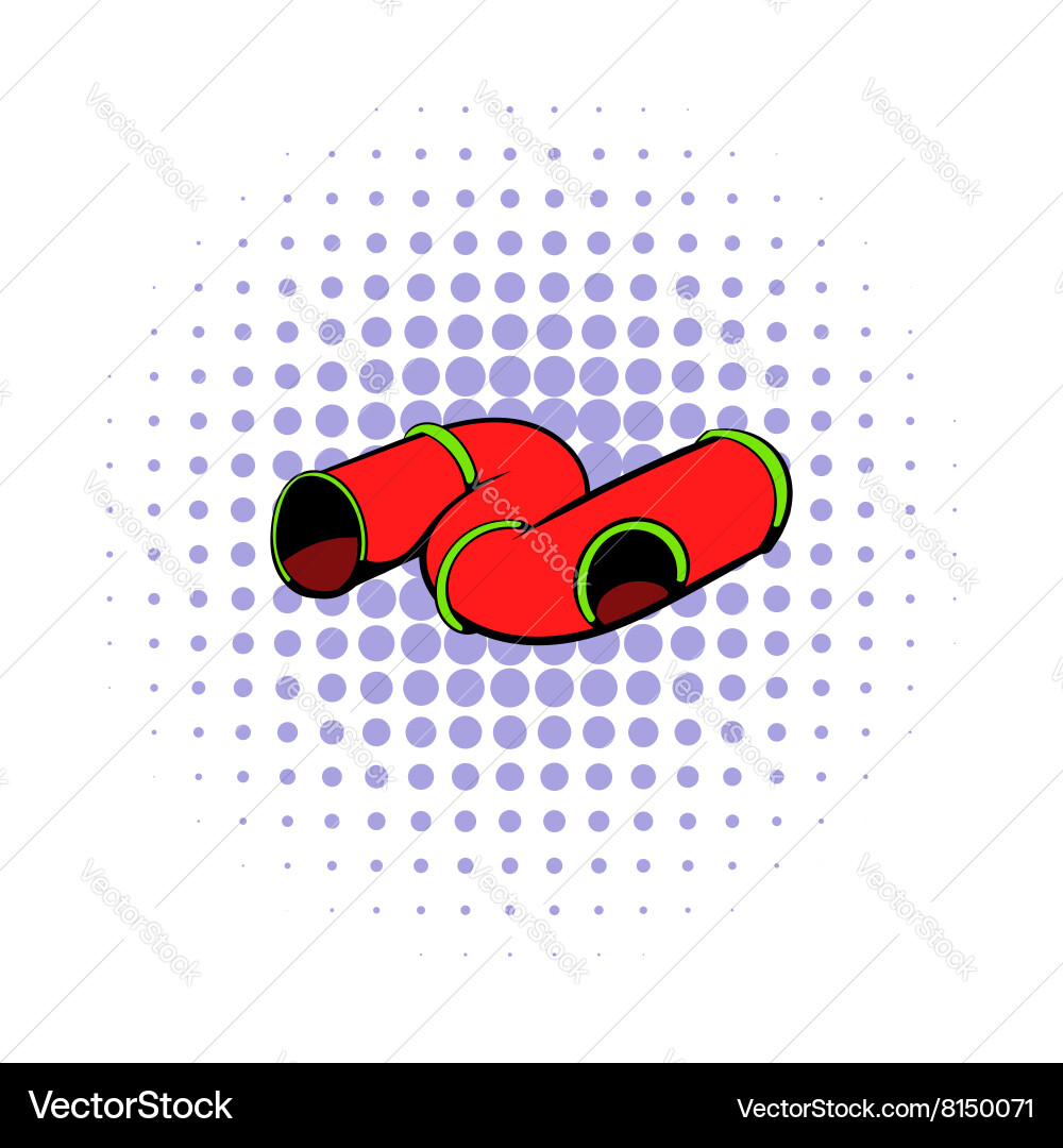 Colorful tube a playground icon comics style Vector Image
