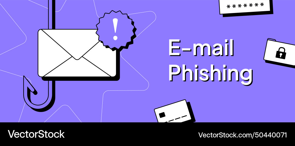 E-mail phishing - receive mobile fraud alerts Vector Image