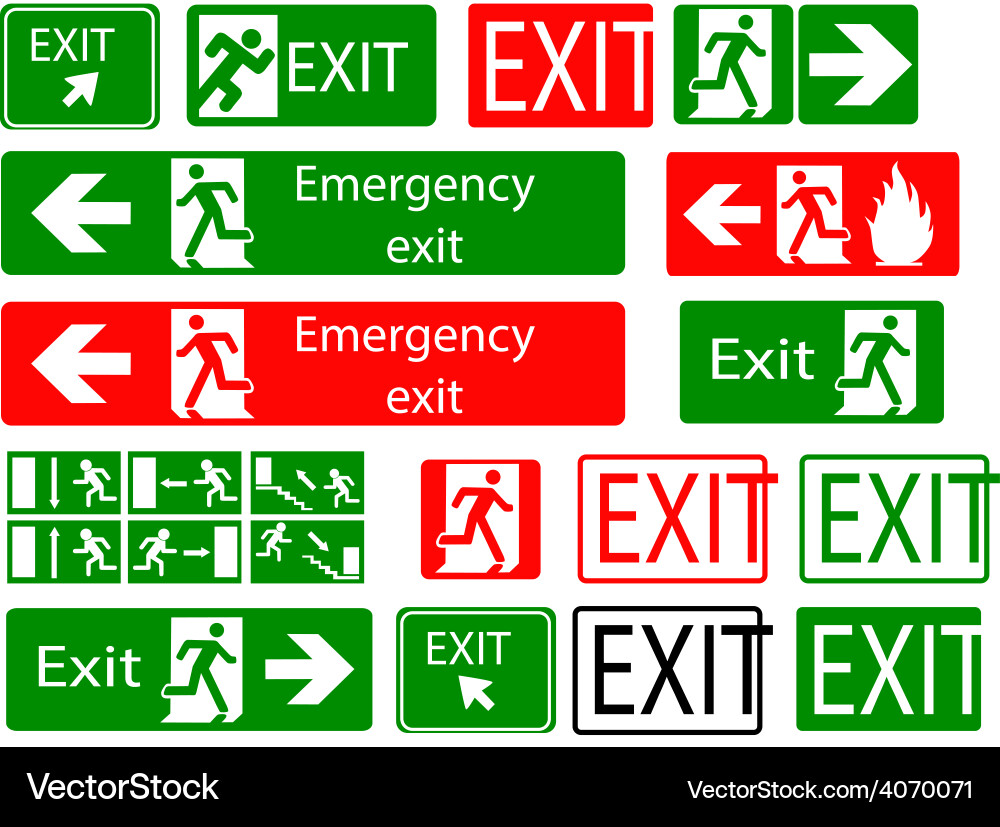 Exit Royalty Free Vector Image - VectorStock
