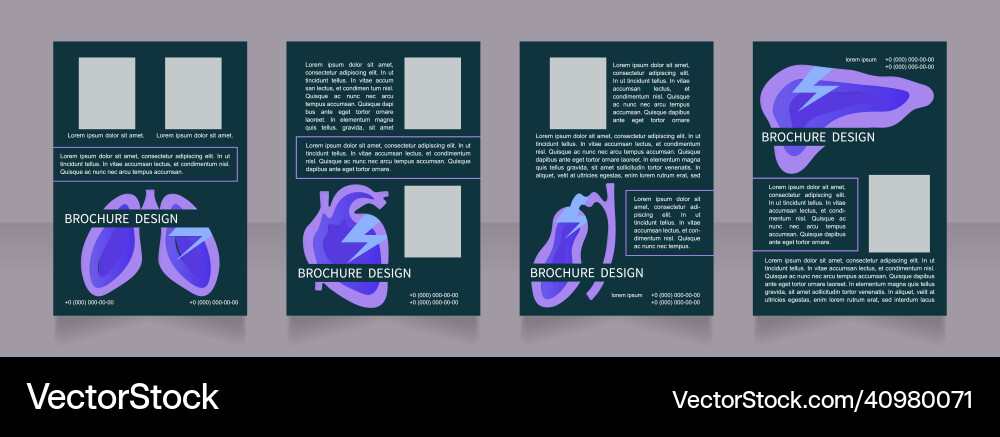 First aid for internal bleeding blank brochure Vector Image