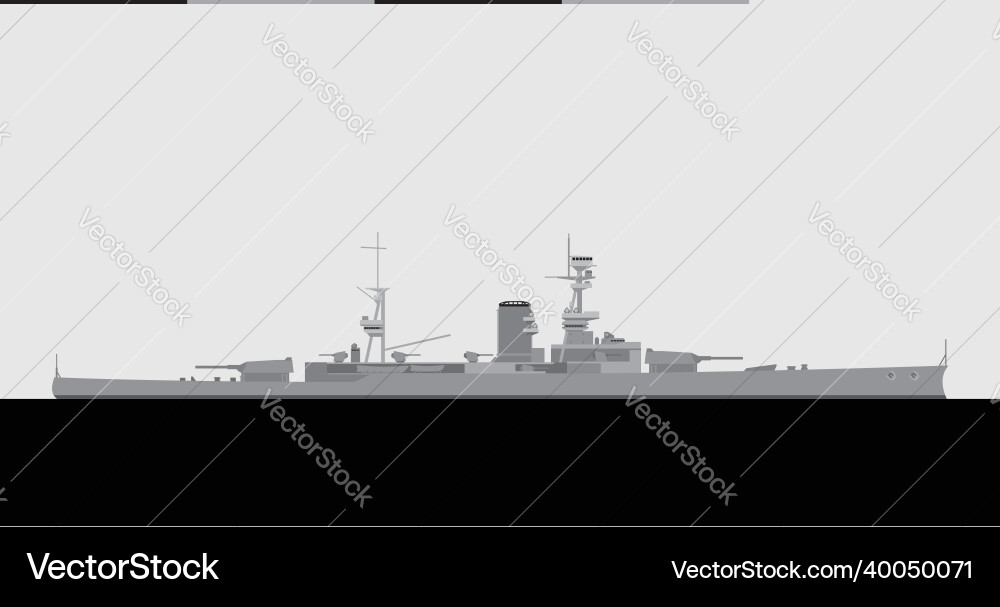 Hms furious royal navy light battlecruiser Vector Image