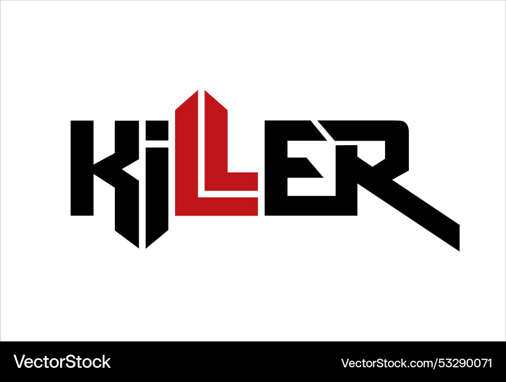 Killer typography logo icon design Royalty Free Vector Image
