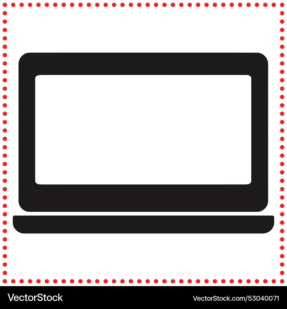 Laptop silhouette icon for software and tech tools