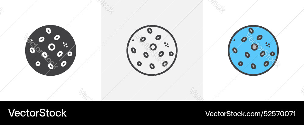 Leukemia icon set on white background Royalty Free Vector