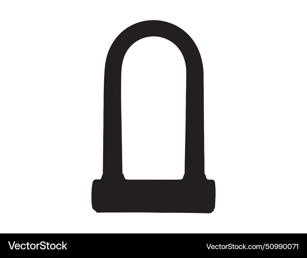 Lock silhouette art Royalty Free Vector Image - VectorStock