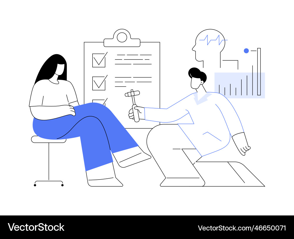 Neurological exam abstract concept Royalty Free Vector Image