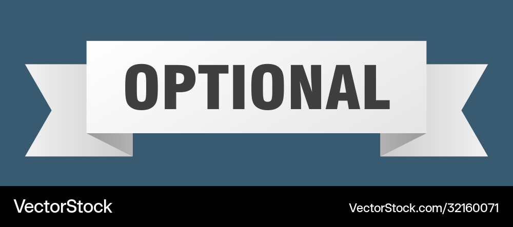 Optional ribbon isolated band sign Royalty Free Vector Image